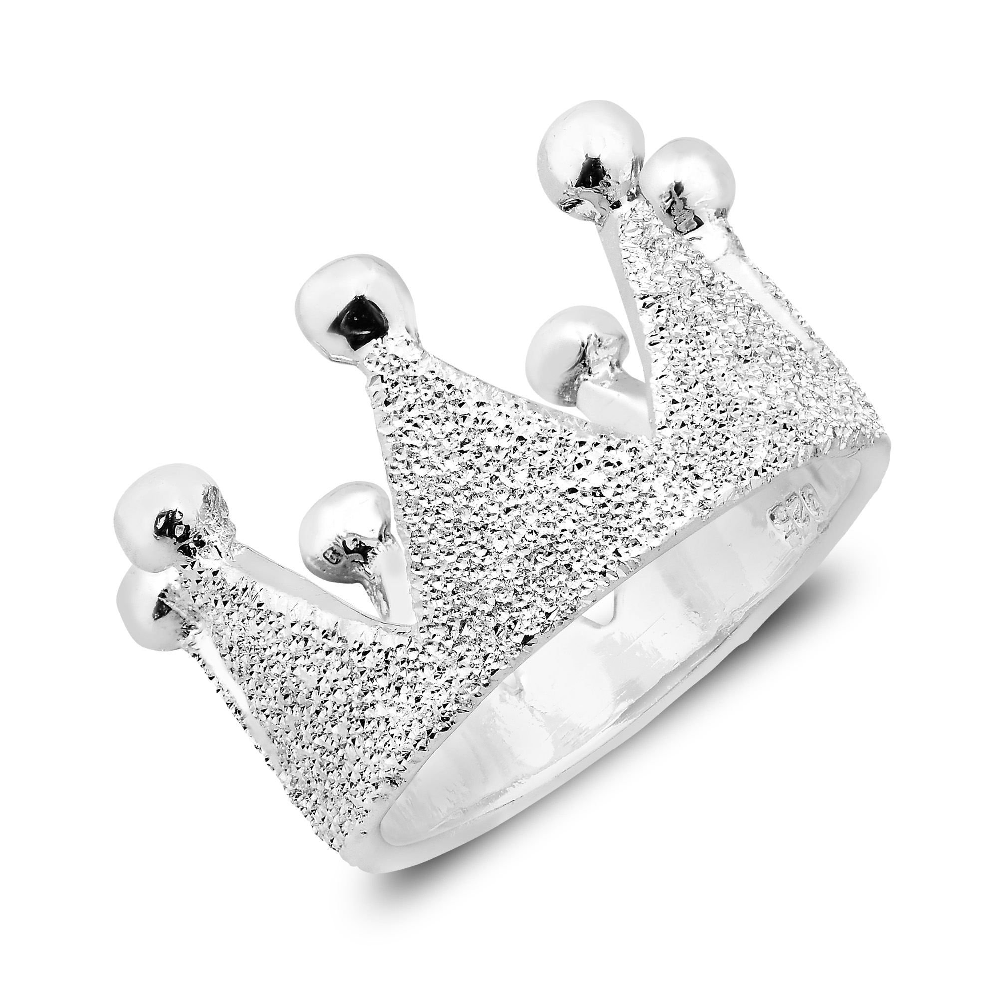 Pointy Eternity Royal Crown Sterling Silver Ring